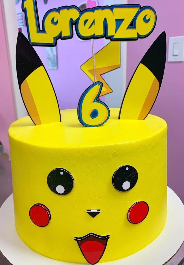 Pokémon Pikachu Cake Topper – PINK AND BLUE