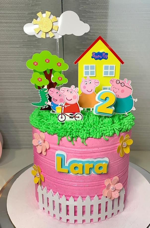 Peppa Pig Cake Topper – PINK AND BLUE