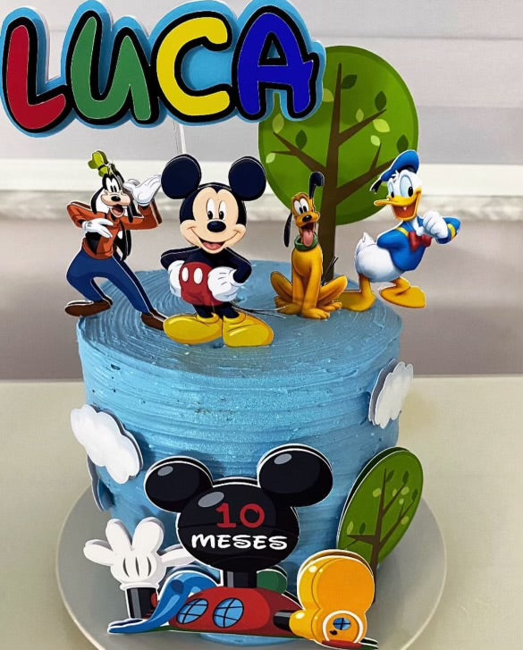 Mickey Mouse Clubhouse Cake Topper – PINK AND BLUE